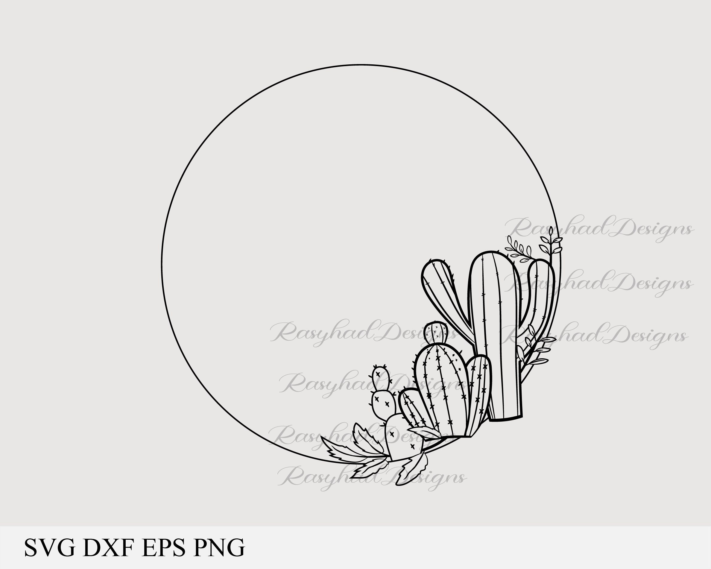 Cactus Frames SVG Cactus SVG File Cactus Border Succulent - Etsy