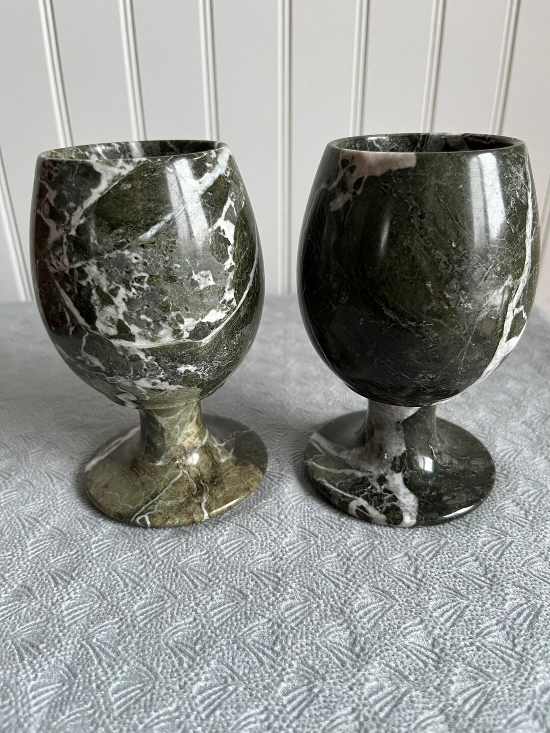 Marble Goblet Glass Set Vintage Wine Cup - Etsy