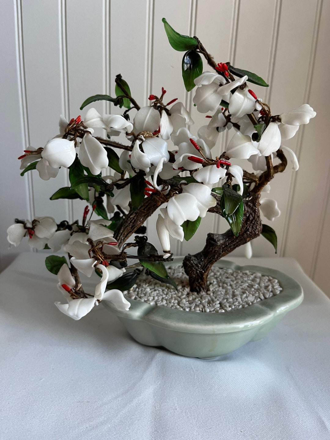 Glass Bonsai Vintage Glass Azalea Plant Glass Flower - Etsy