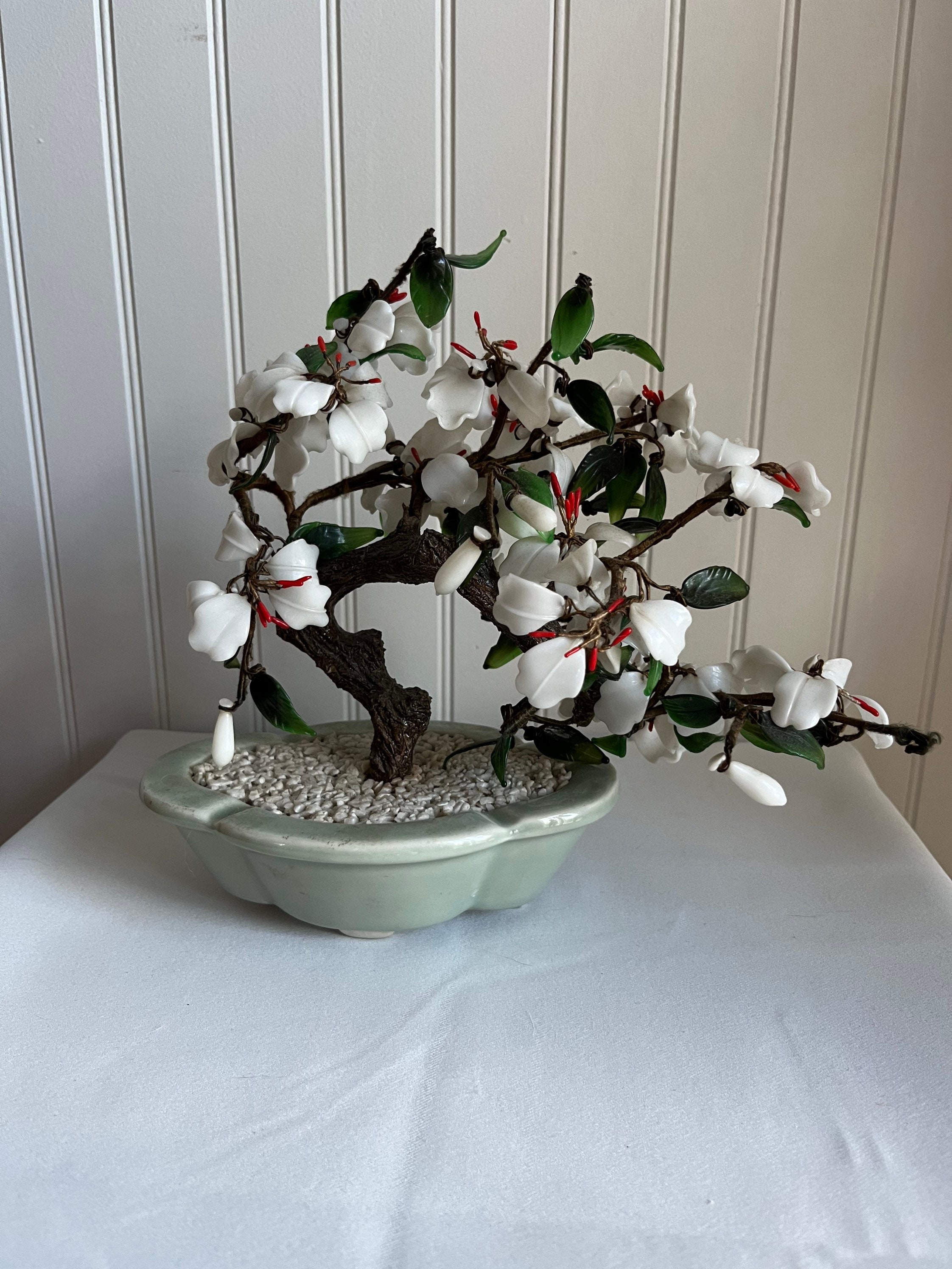 Glass Bonsai Vintage Glass Azalea Plant Glass Flower - Etsy