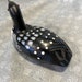 Figurine Trinkets Loon Statuette Vintage Painted Wood - Etsy