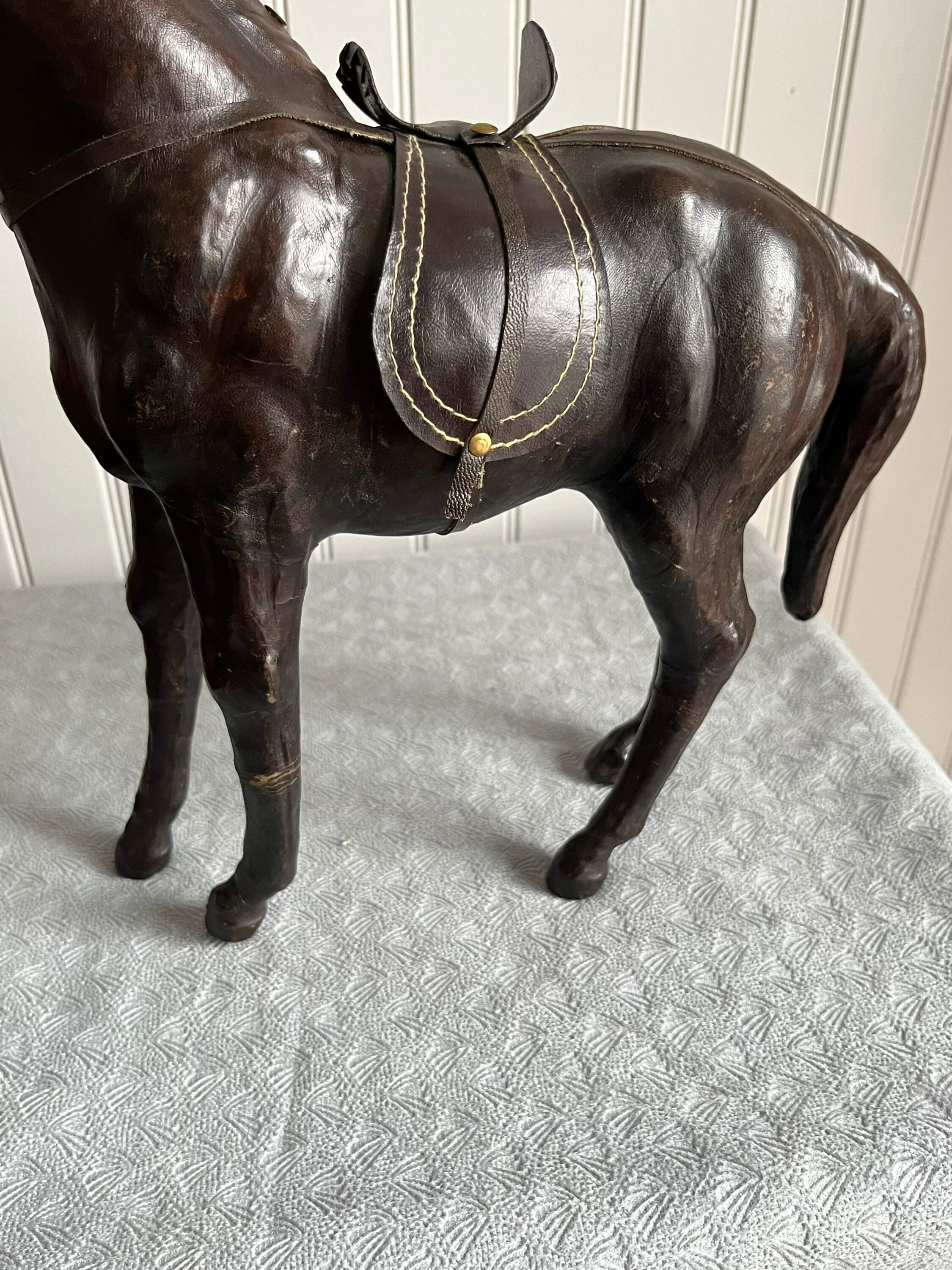 Vintage Leather Horses 1970 Decoration Row Trinkets Country - Etsy