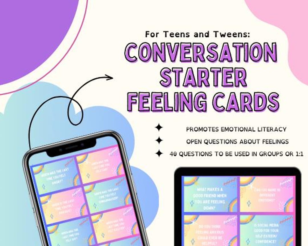 Feeling and Emotion Conversation Starter Cards - Etsy