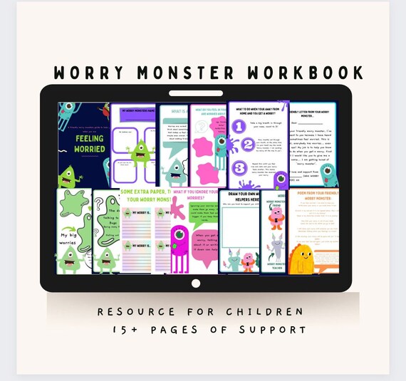 Worry Monster Activity Book for Children PRINTABLE RESOURCE - Etsy