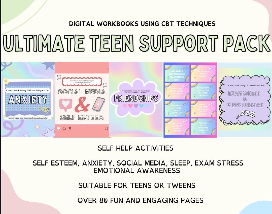 Teens and Tweens Support Bundle Packprintable RESOURCE Emotional ...
