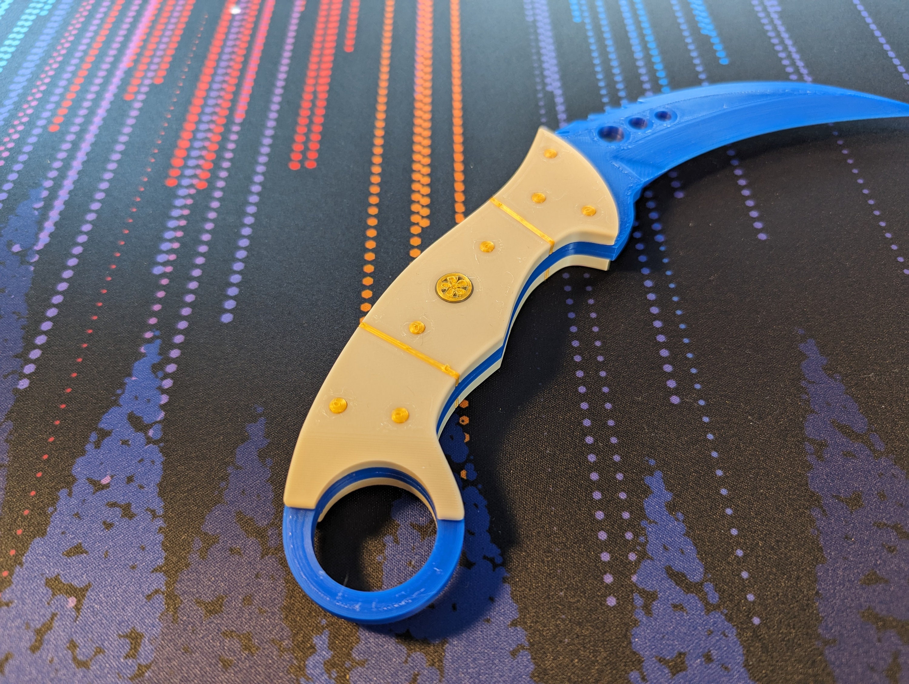 Talon Knife Doppler Sapphire Counter-strike 2 CS:GO Life Size 3D ...