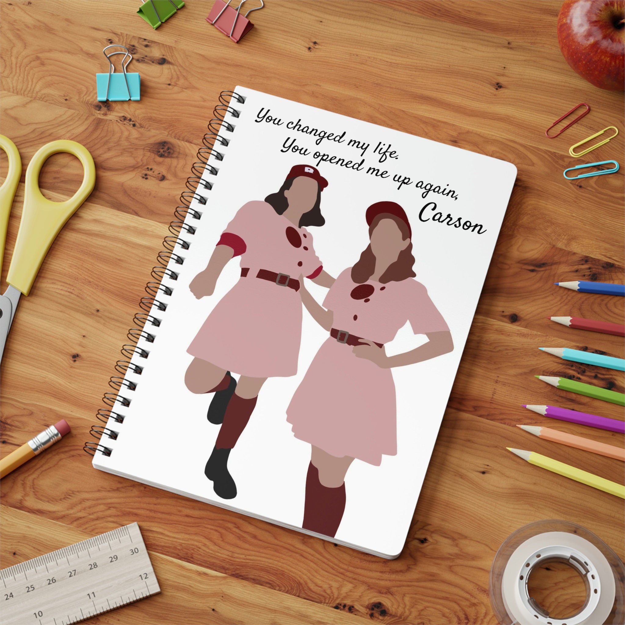 A League of Their Own Notebook, Lesbian Notebook for Her, Notepad for ...