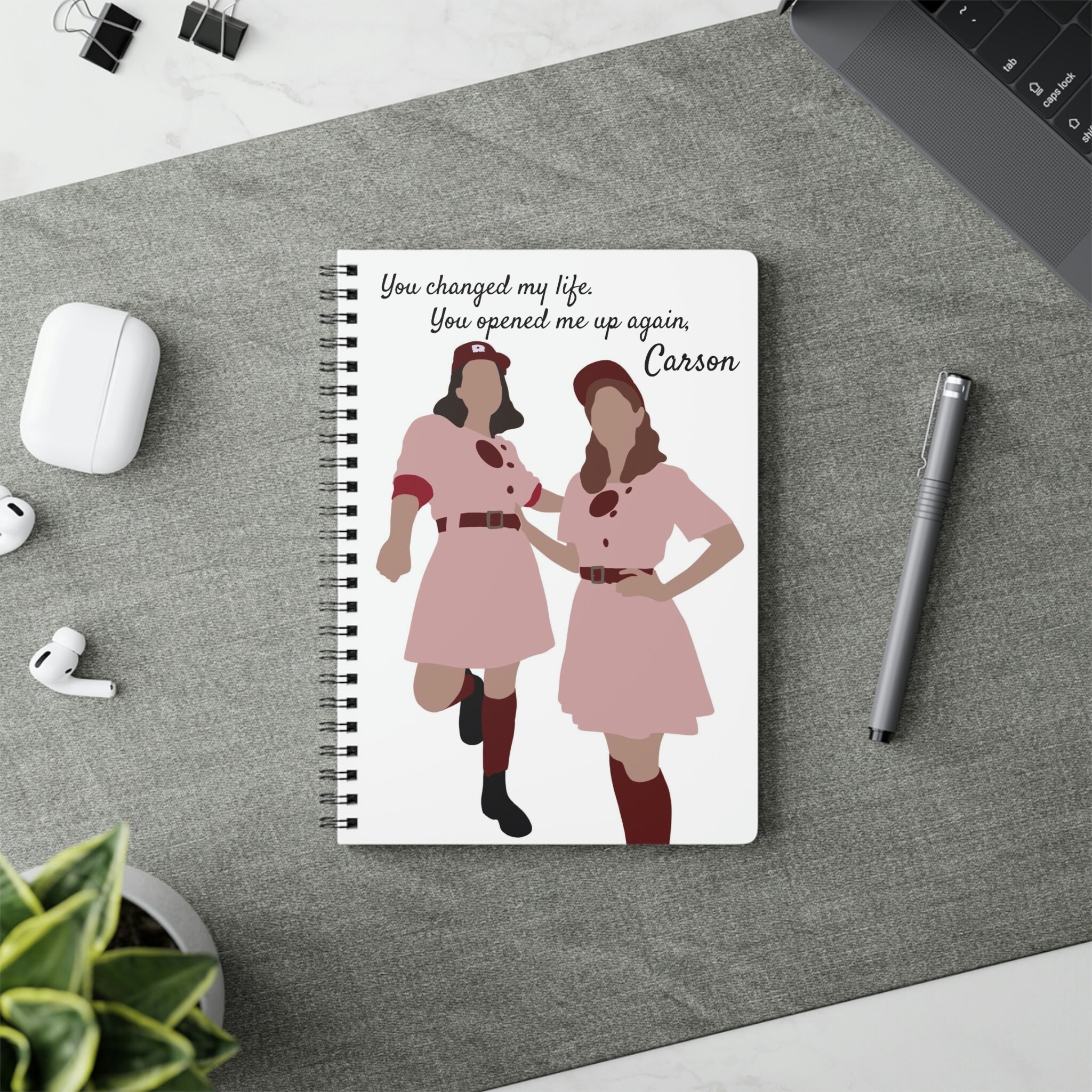 A League of Their Own Notebook, Lesbian Notebook for Her, Notepad for ...