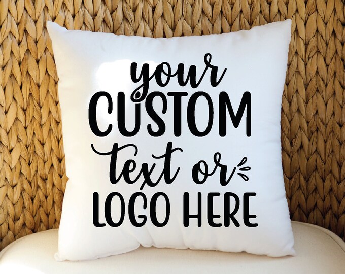 Custom Logo Pillow, Personalized Logo Pillow, Business Logo Pillow ...