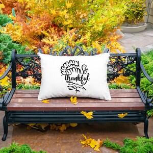 Thankful Pillow, Thanksgiving Pillowcase, Turkey Pillow, Thanksgiving ...