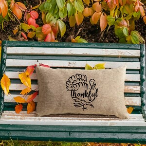 Thankful Pillow, Thanksgiving Pillowcase, Turkey Pillow, Thanksgiving ...