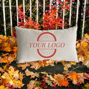 Custom Logo Pillow, Company Logo Pillow, Logo Pillow, Office Decor ...