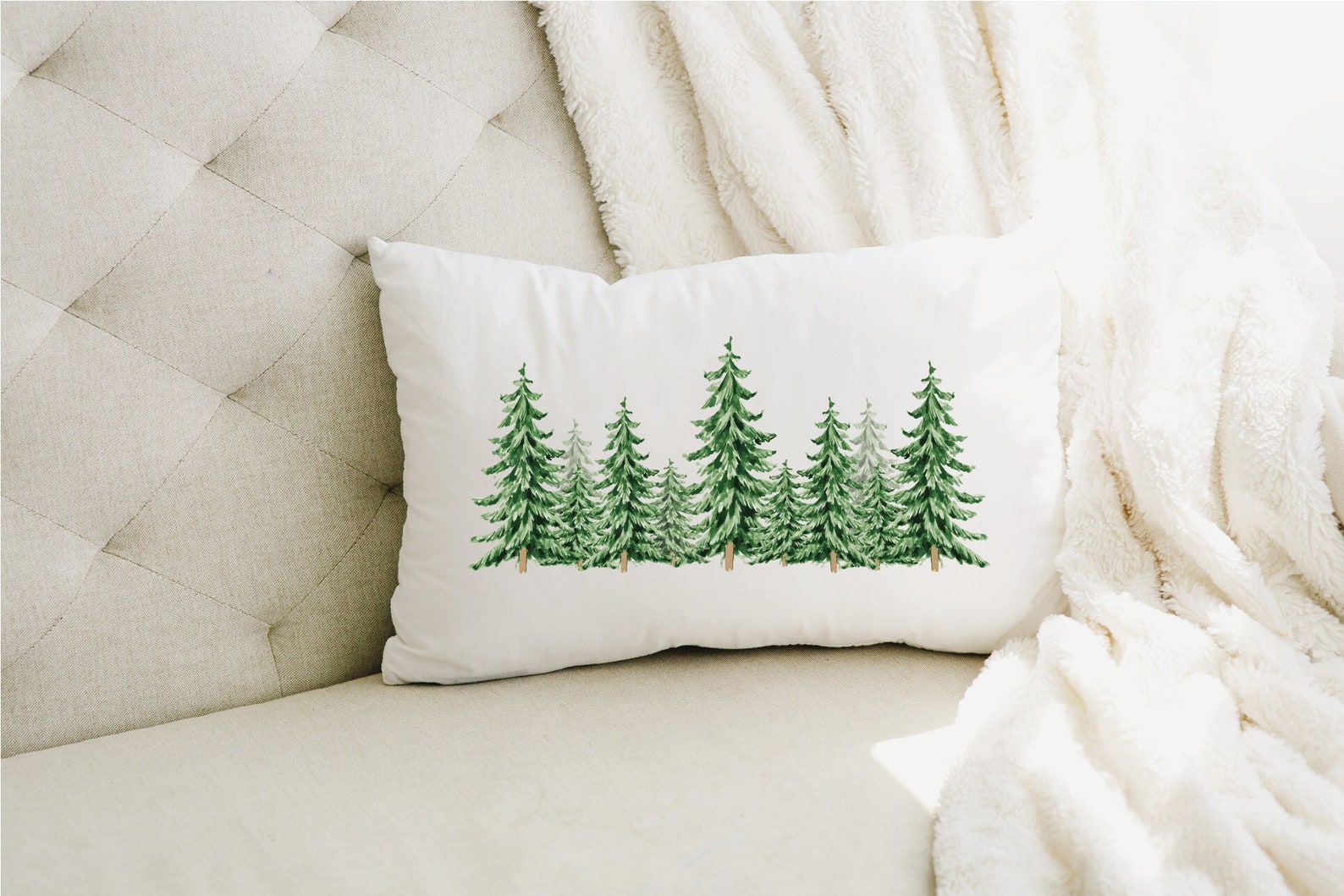 Christmas Tree Pillow Cover Winter Decor Pillow Cover - Etsy