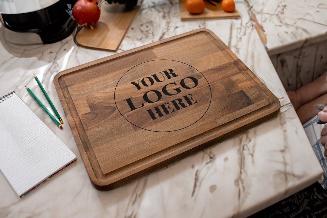 Custom Logo Cutting Board, Restaurant Branding, Client Gift, Corporate ...