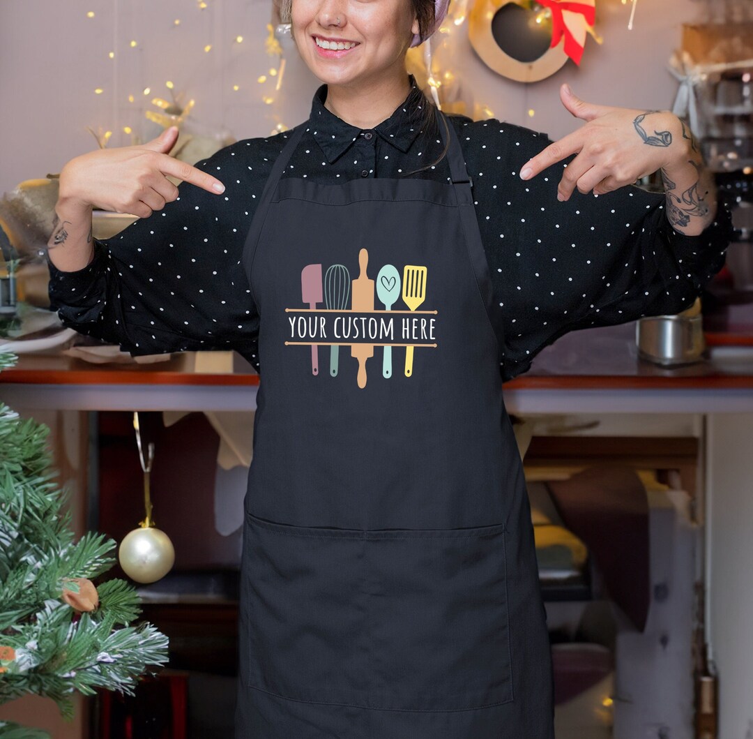 Christmas Gift, Custom Apron, Personalized Aprons, Apron for Womens, Apron With Pocket, Custom ...