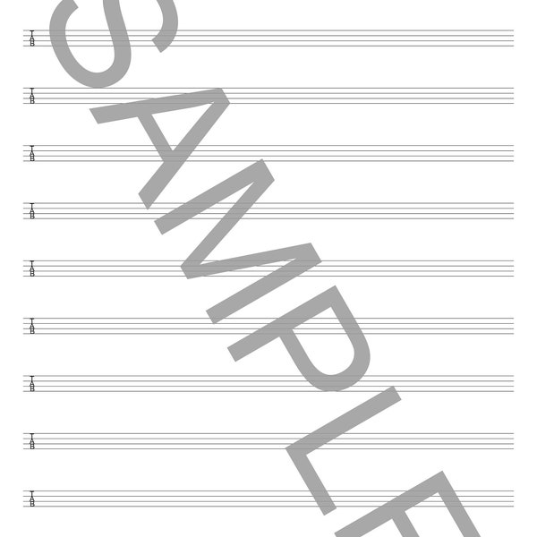 Printable Bass Tab - Etsy