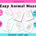 30 Printable Fun Animal Maze Educational Game for Kids Pre-school ...