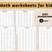 40 Math Worksheets for Preschooler, Toddlers, and Kids - Easy Math ...