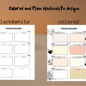 Light Colors Printable Vision Board Template | Dream Planner | Dream ...