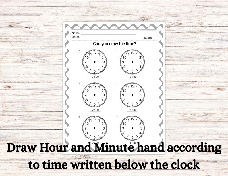 Tell the Time Clock Worksheets | Time Telling Worksheet - Learn How to ...