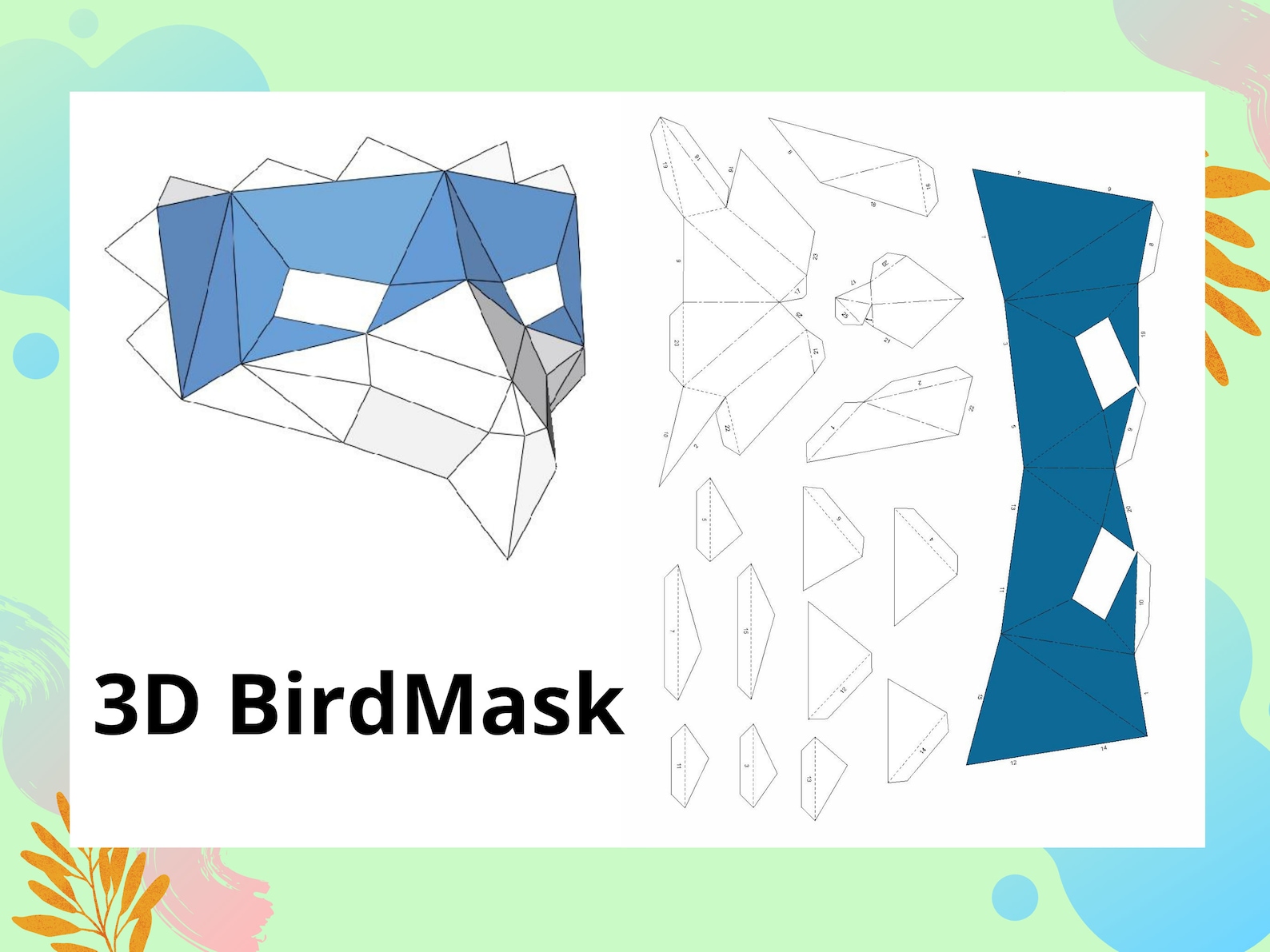 3D Animal Paper Craft Mask Bundle for Kids PDF Instant - Etsy