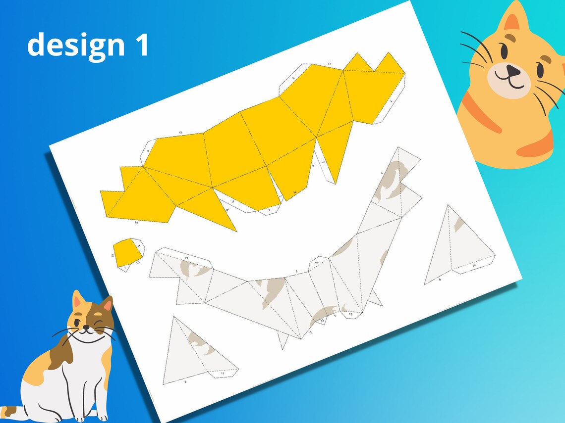 3D Cat Animal DIY Paper Craft Mask Halloween Party Costume for Kids Fun ...