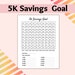 Printable Savings Goal Tracker Savings Checklist | 10K 5K Saving Goal ...