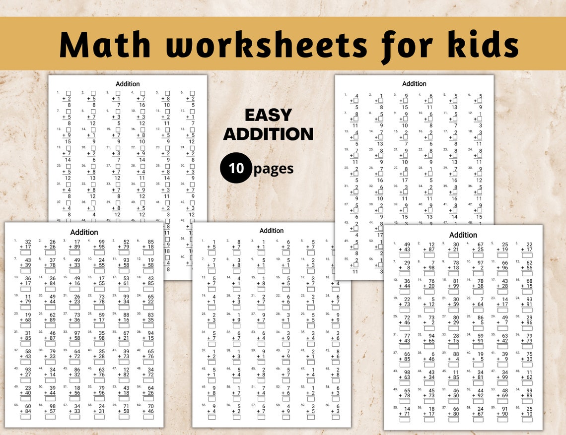40 Math Worksheets for Preschooler, Toddlers, and Kids - Easy Math ...