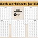 40 Math Worksheets for Preschooler, Toddlers, and Kids - Easy Math ...
