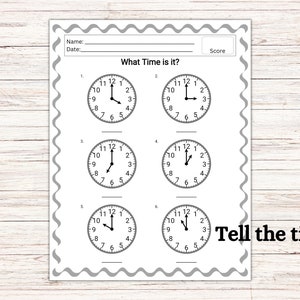 Tell the Time Clock Worksheets | Time Telling Worksheet - Learn How to ...