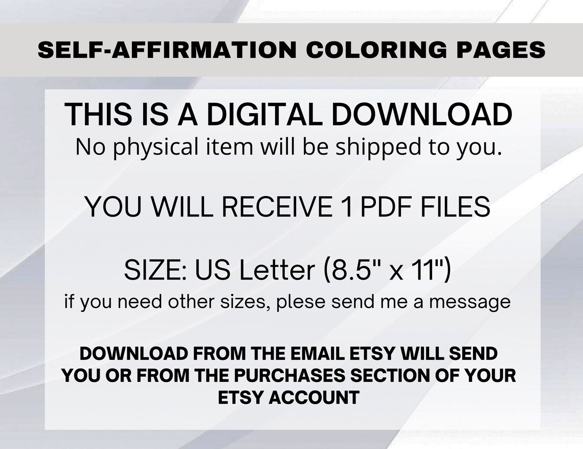 30 Pages Self-affirmation Coloring Pages for Teens and Adults ...