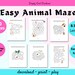 30 Printable Fun Animal Maze Educational Game for Kids Pre-school ...