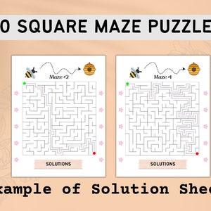 50 Fun and Challenging Maze Activity for Kids - Square Maze to Improve ...