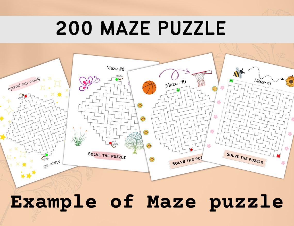 200 Easy Maze Worksheets for Toddles, Kids, and Teens - Printable Maze ...
