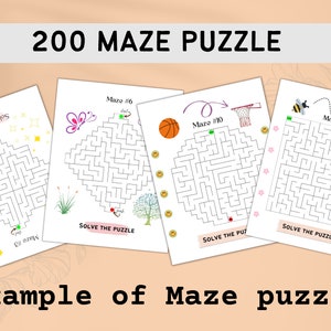 200 Easy Maze Worksheets for Toddles, Kids, and Teens - Printable Maze ...