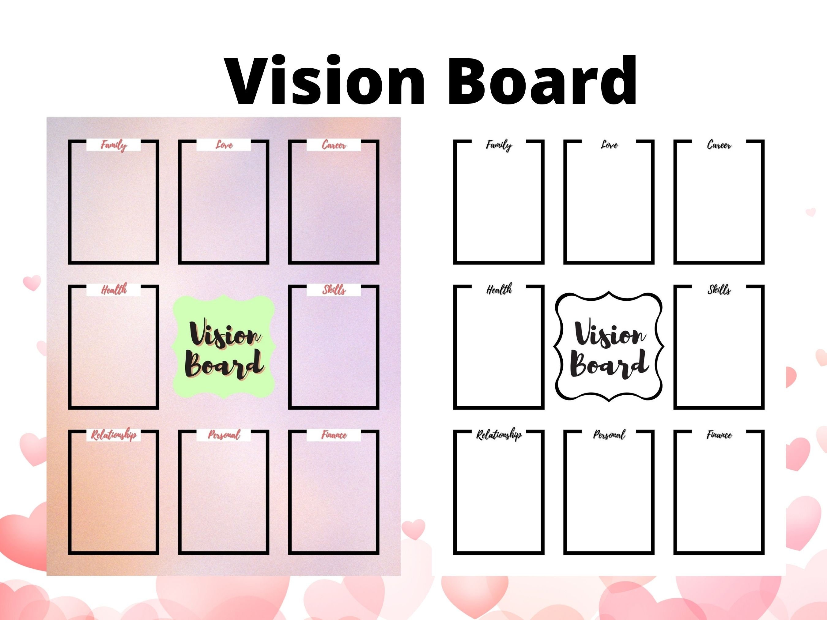 Vision Board Health, Family, Love, Career, and Travel - Plans and Goals ...