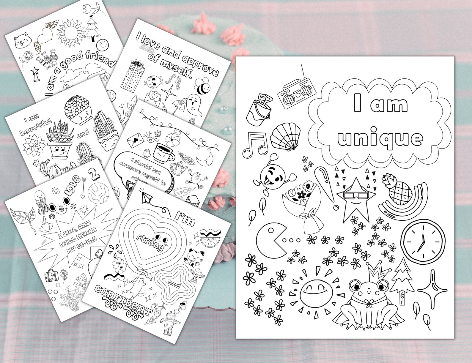 30 Pages Self-affirmation Coloring Pages for Teens and Adults ...