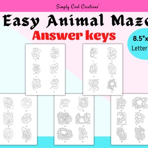 30 Printable Fun Animal Maze Educational Game for Kids - Pre-school ...