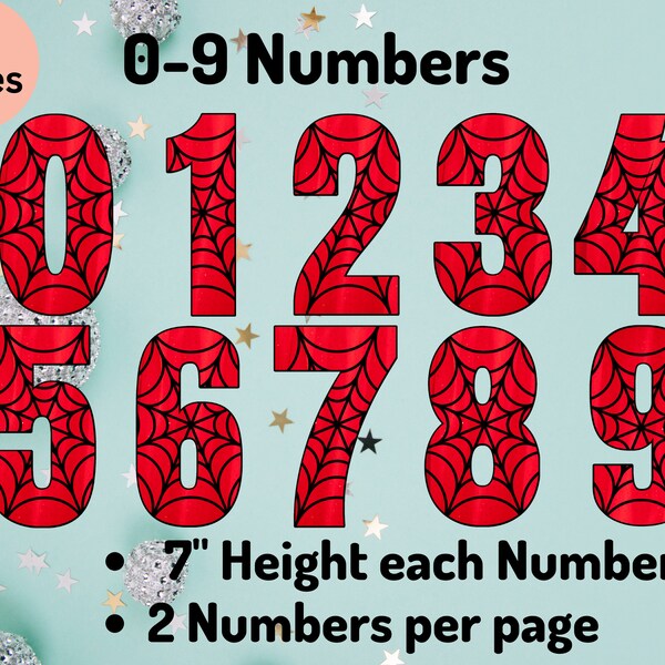 Spider Web Numbers - Etsy