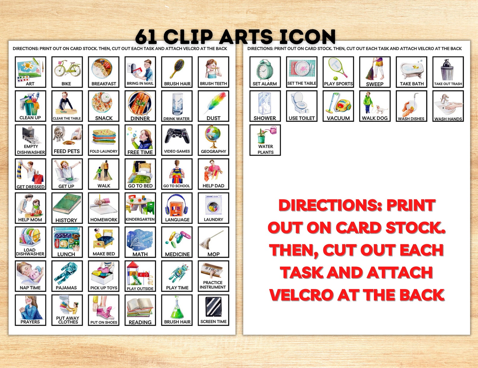 Daily Activities Daily Task Chore Chart Daily Responsibilities Chart ...