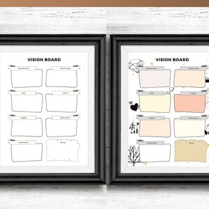 Light Colors Printable Vision Board Template | Dream Planner | Dream ...