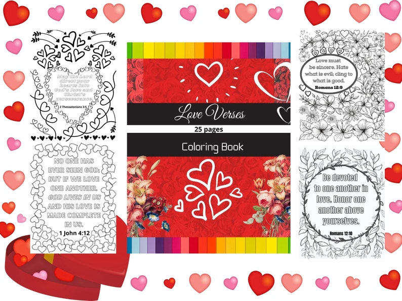 Bible Verses Love Teachings Coloring Pages Book for Adult - Etsy