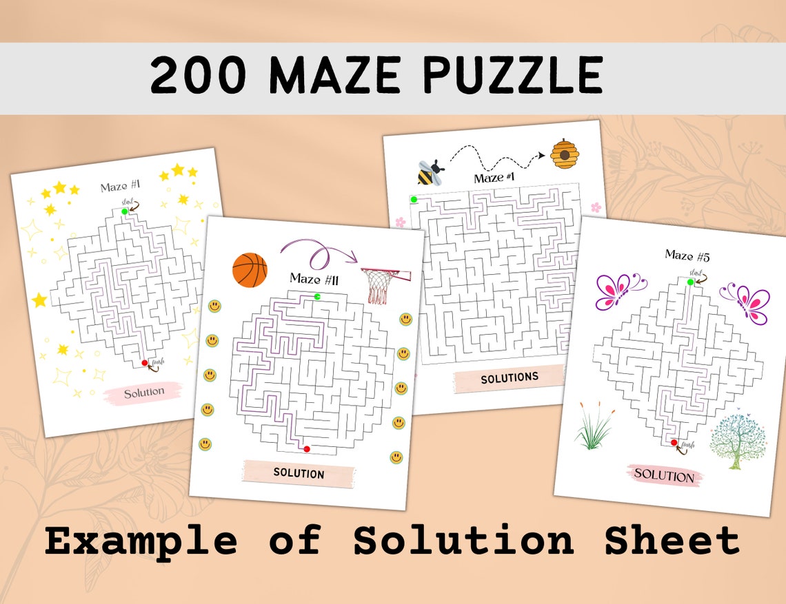 200 Easy Maze Worksheets for Toddles, Kids, and Teens - Printable Maze ...