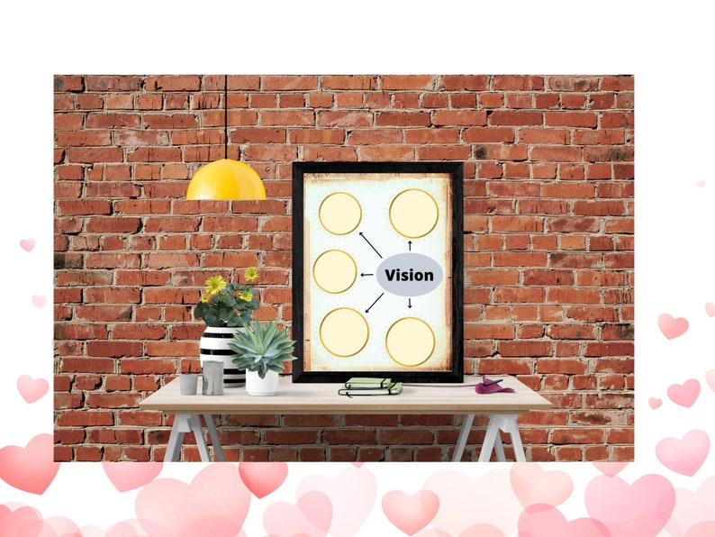 Printable Vision Dream Board Printable Template Self Motivation Board ...