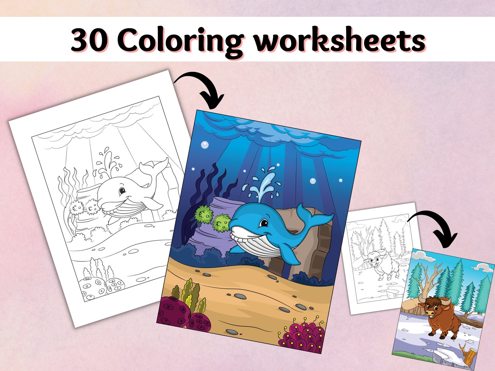 Printable Coloring, Tracing, Connect the Dots Activity Worksheets Cute ...