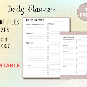 Printable Downloadable Daily Planner for Teens, Students, Business ...