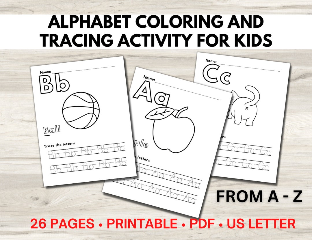 Alphabet Tracing and Coloring Activity for Toddlers and Pre-schoolers ...