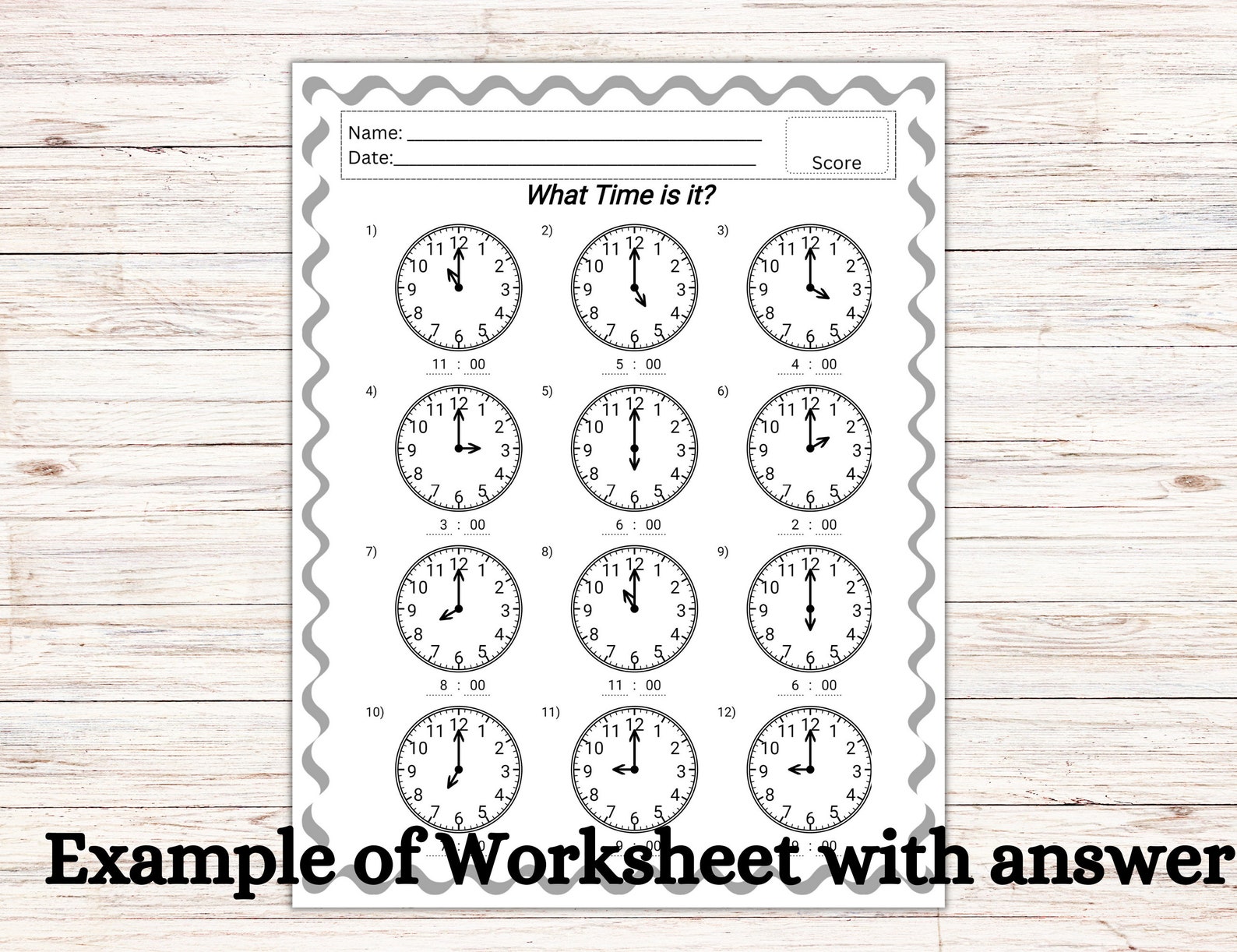 Tell the Time Clock Worksheets | Time Telling Worksheet - Learn How to ...