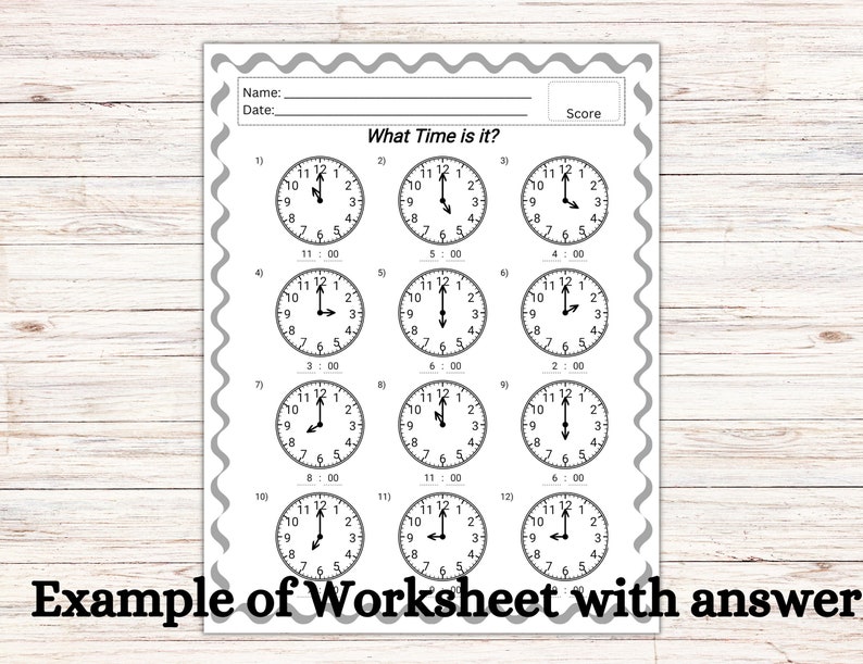 Tell the Time Clock Worksheets | Time Telling Worksheet - Learn How to ...