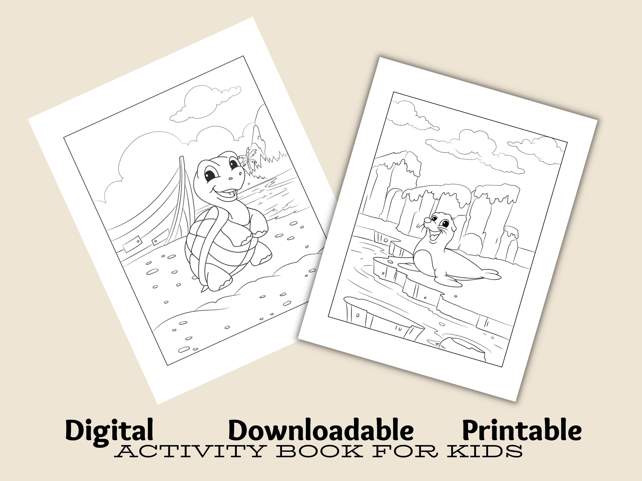 Animals Coloring Pages Bundle for Kids Homeschool Activities - Etsy